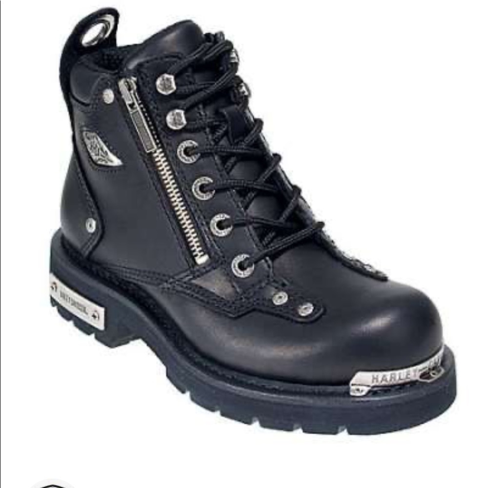 Harley-Davidson 6 Inch Side Zip Motorcycle Boots - Gem